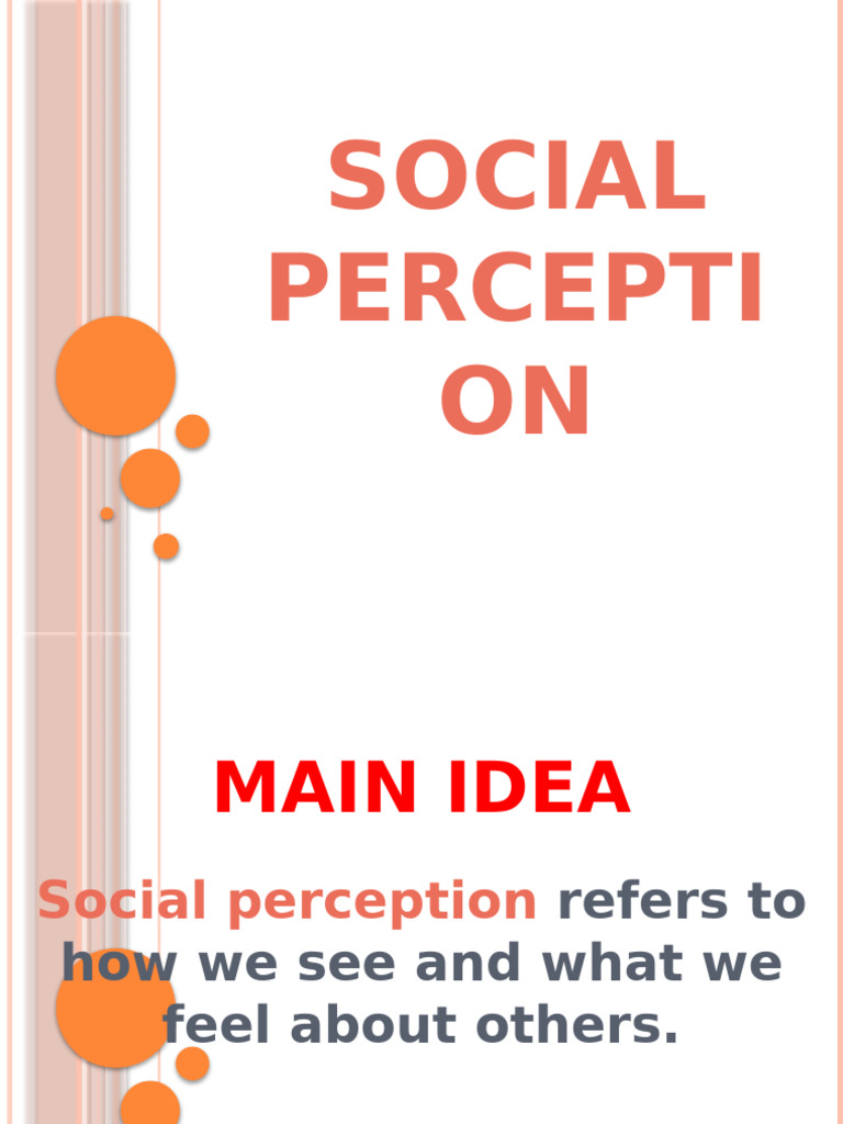 Social Perception | PDF