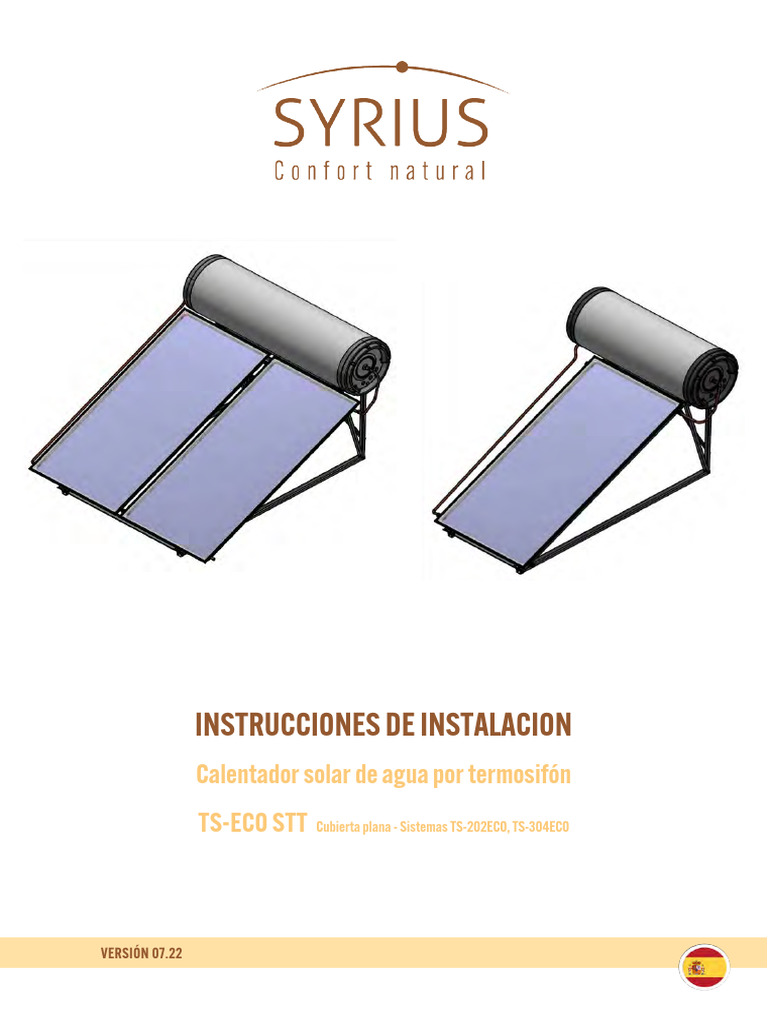 Instrucciones-De-Instalacion SYRIUS TS-ECO-STT ESP 2022.07 WEB | PDF