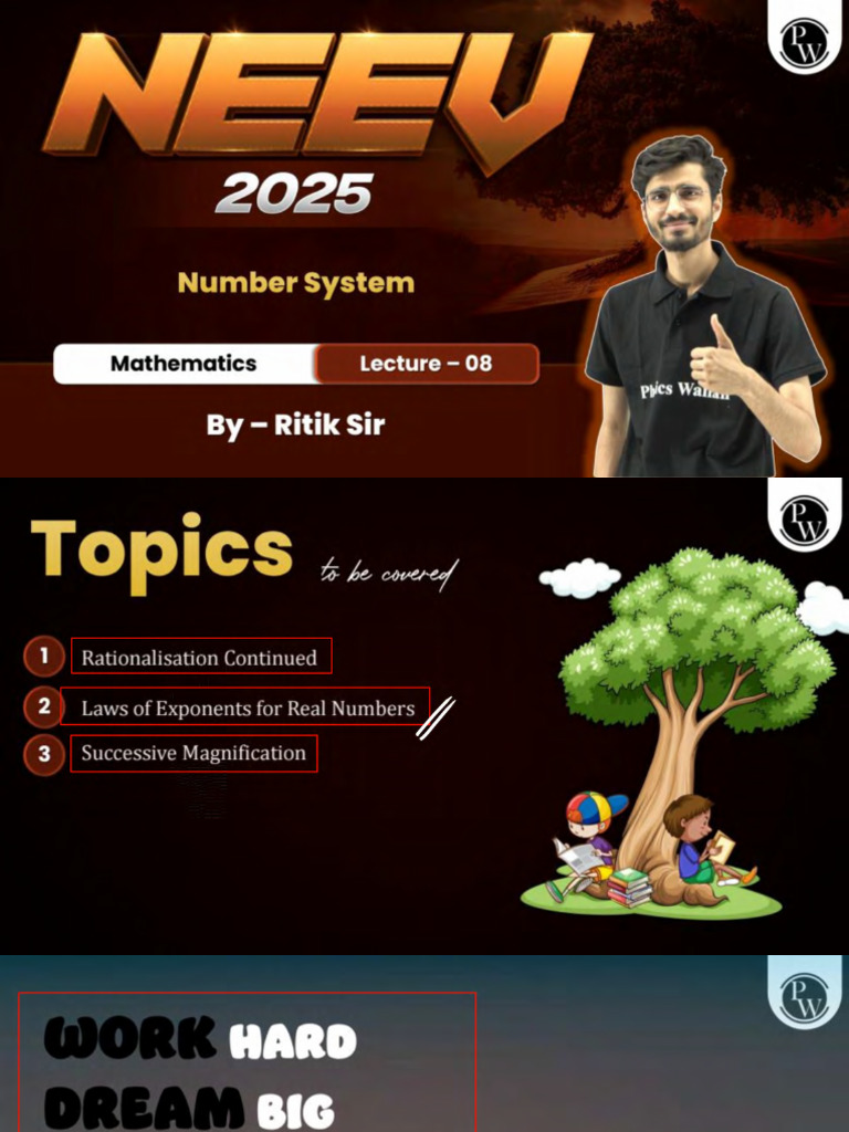 Number System 08 - Class Notes - Neev 2025 | PDF
