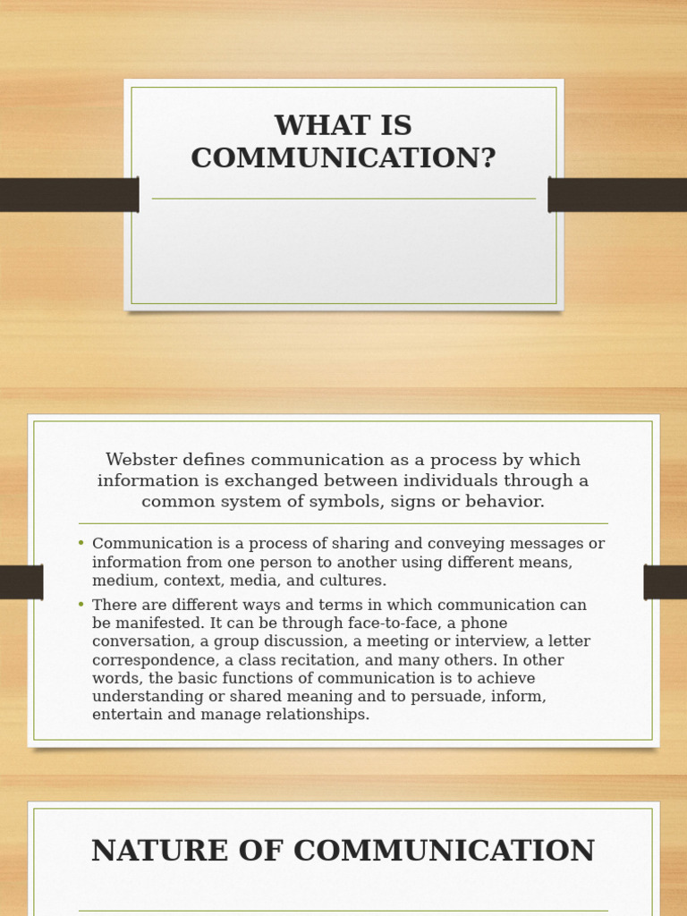 What Is Communication | PDF