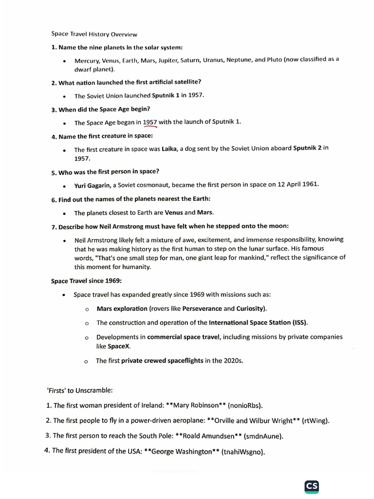 Space Travel History | PDF