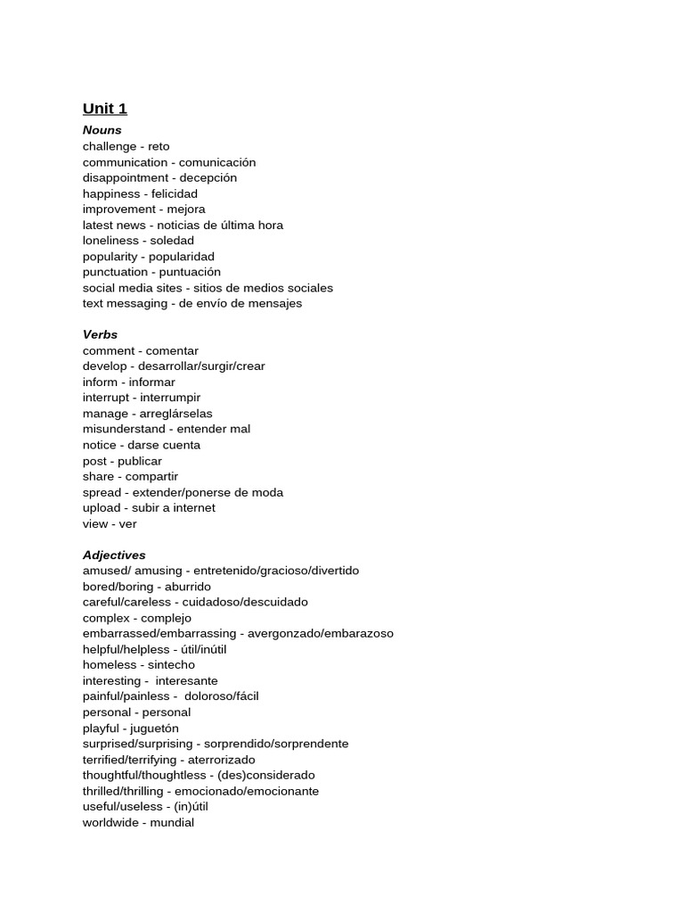 Vocabulary Exam | PDF