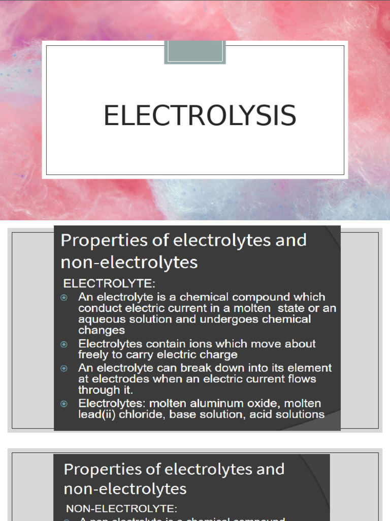 Electrolysis | PDF