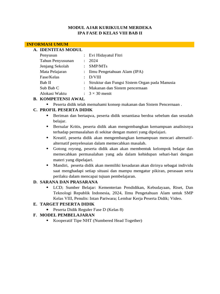 Modul Ajar PPL | PDF | Career & Growth | Science & Mathematics