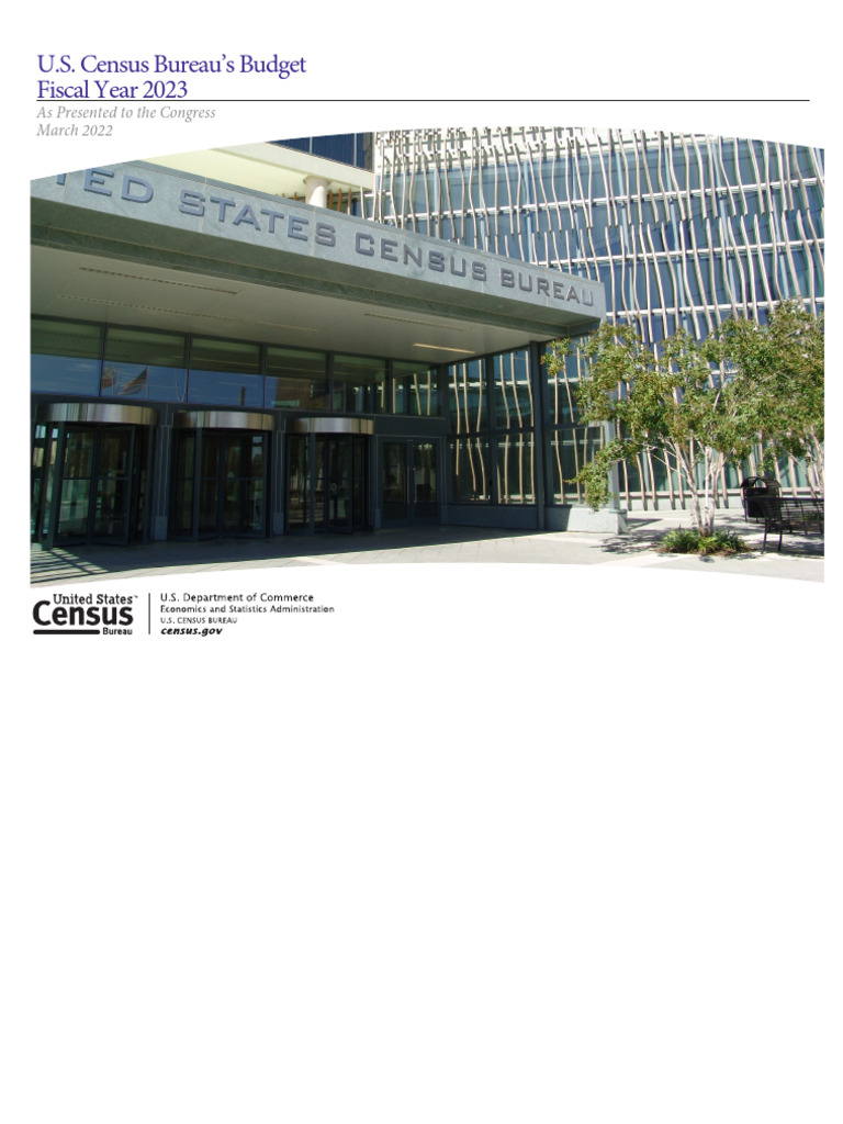 FY2023 Census Congressional Budget Submission | PDF