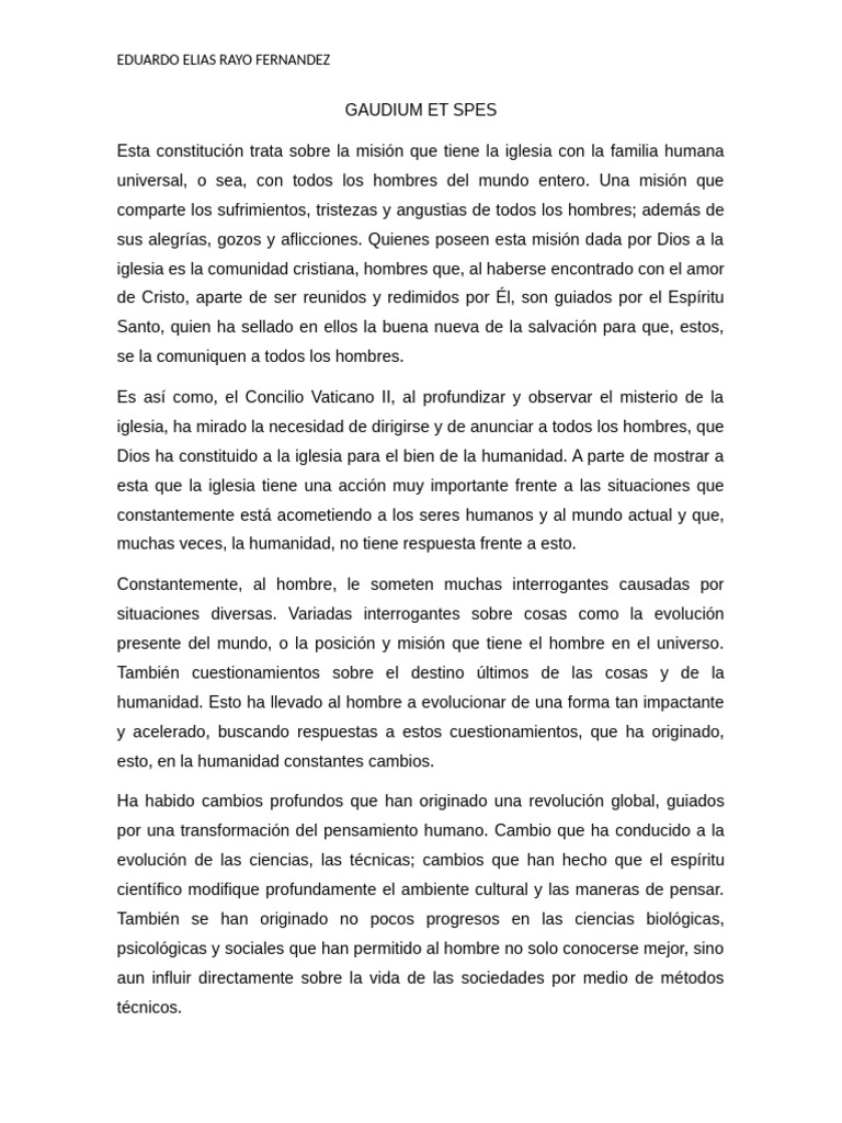Gaudium Et Spes | PDF