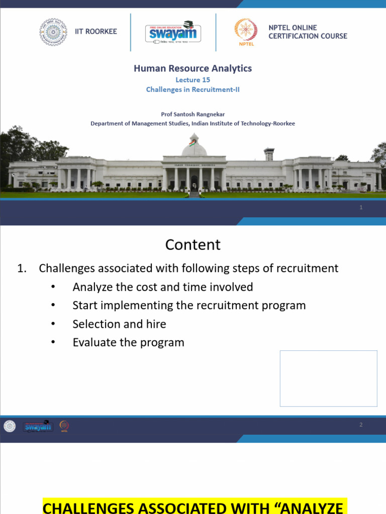 HR Analytics Lec 15 | PDF