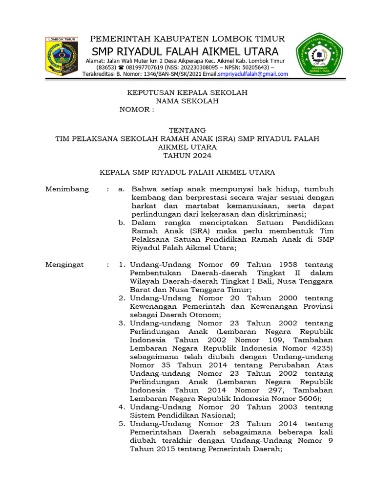 SK Tim Sra SMP RF | PDF