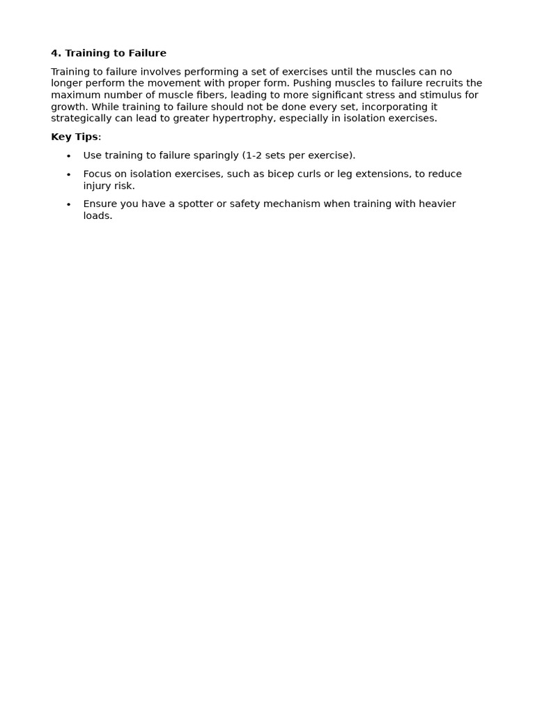 Training To Failure MALK PDF