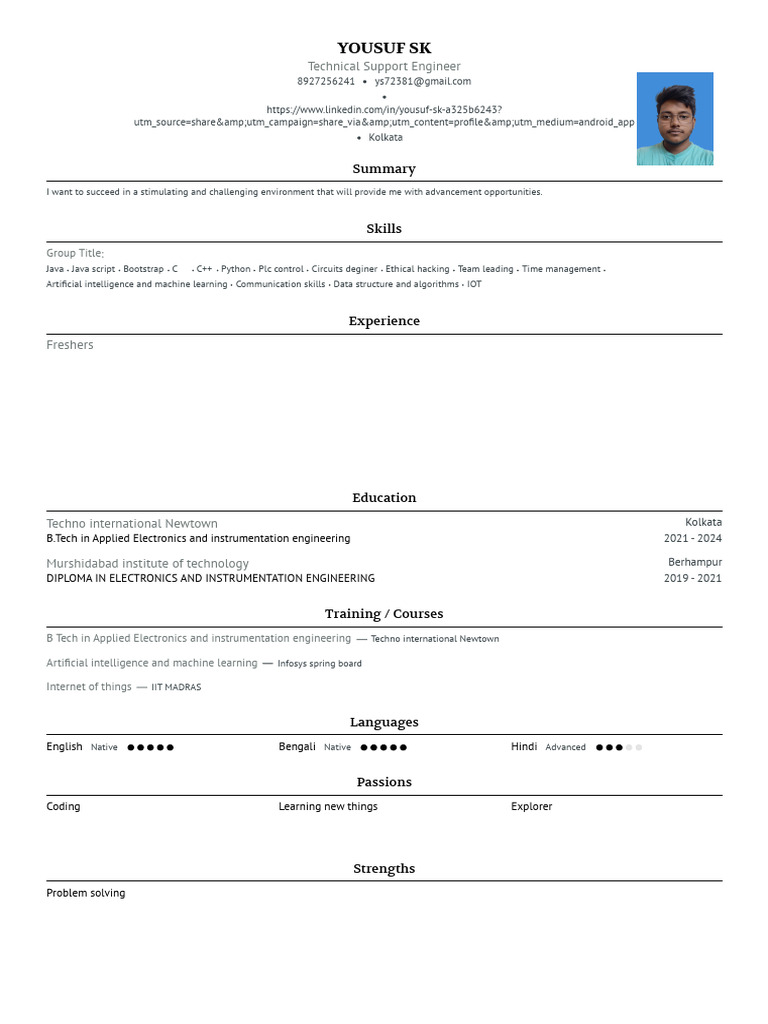 Yousuf SK Resume | PDF