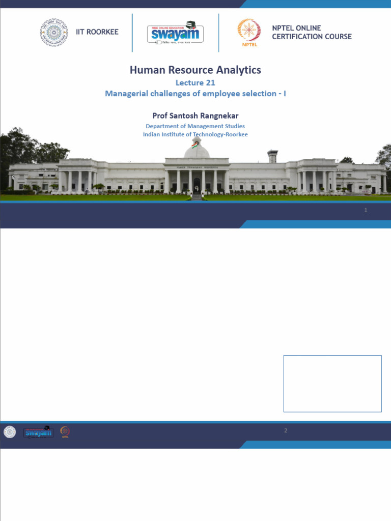 HR Analytics Lec 21 | PDF