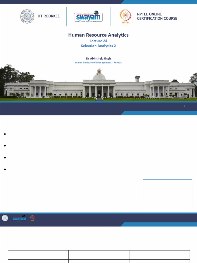HR Analytics Lec 24 | PDF