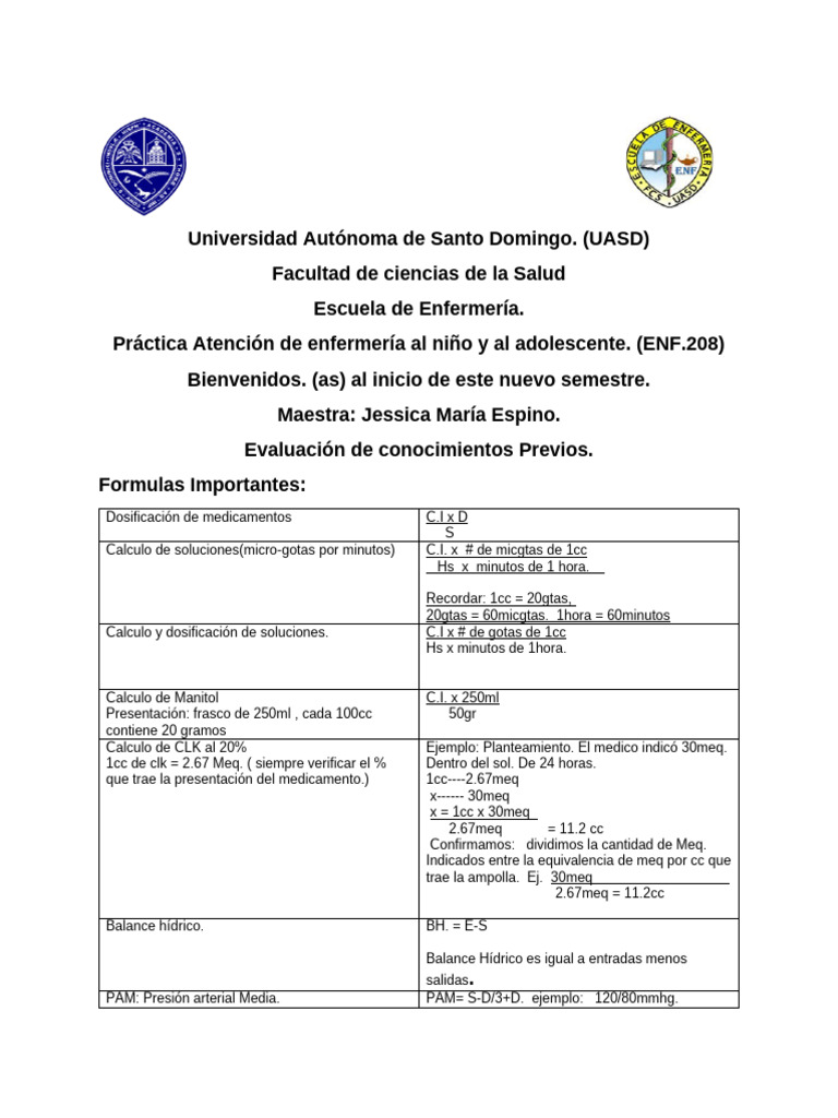 Tabla de Formulas 2 | PDF