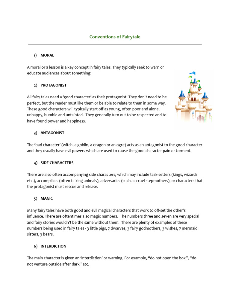 Conventions of Fairytale | PDF