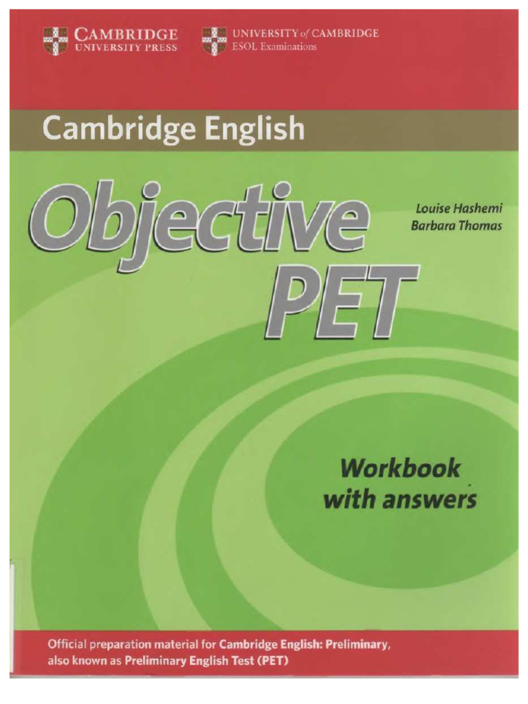 WB Cambridge English Objective Pet Second Edition Wor | PDF