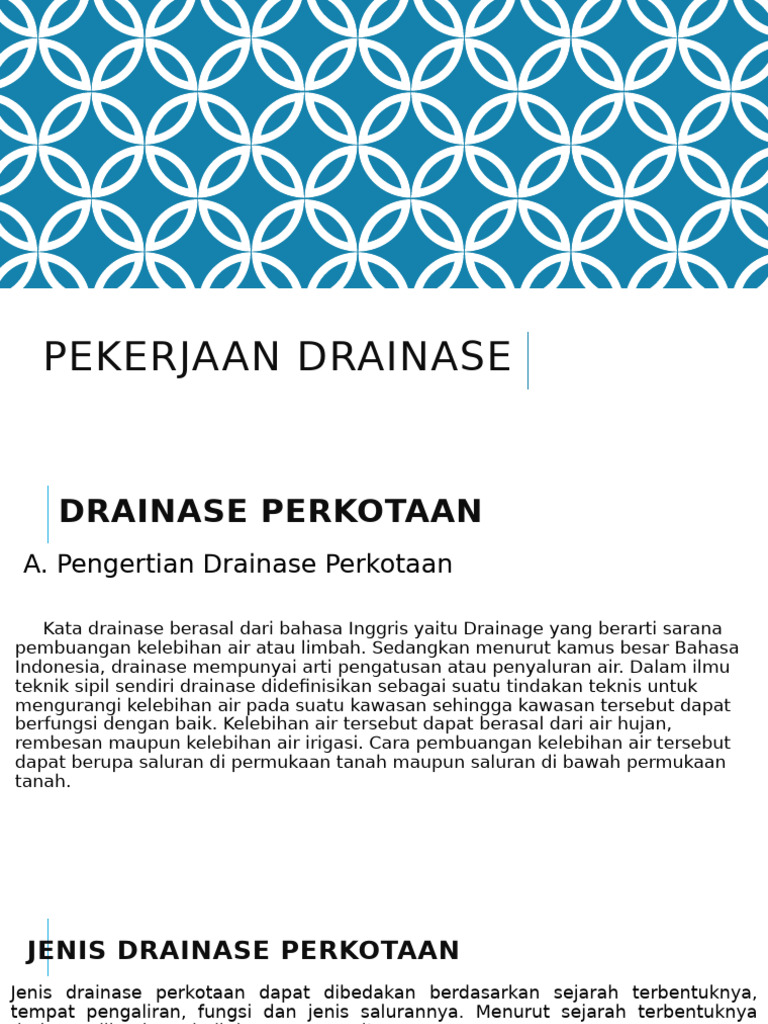 Pelaksana Lapangan Pekerjaan Drainase | PDF