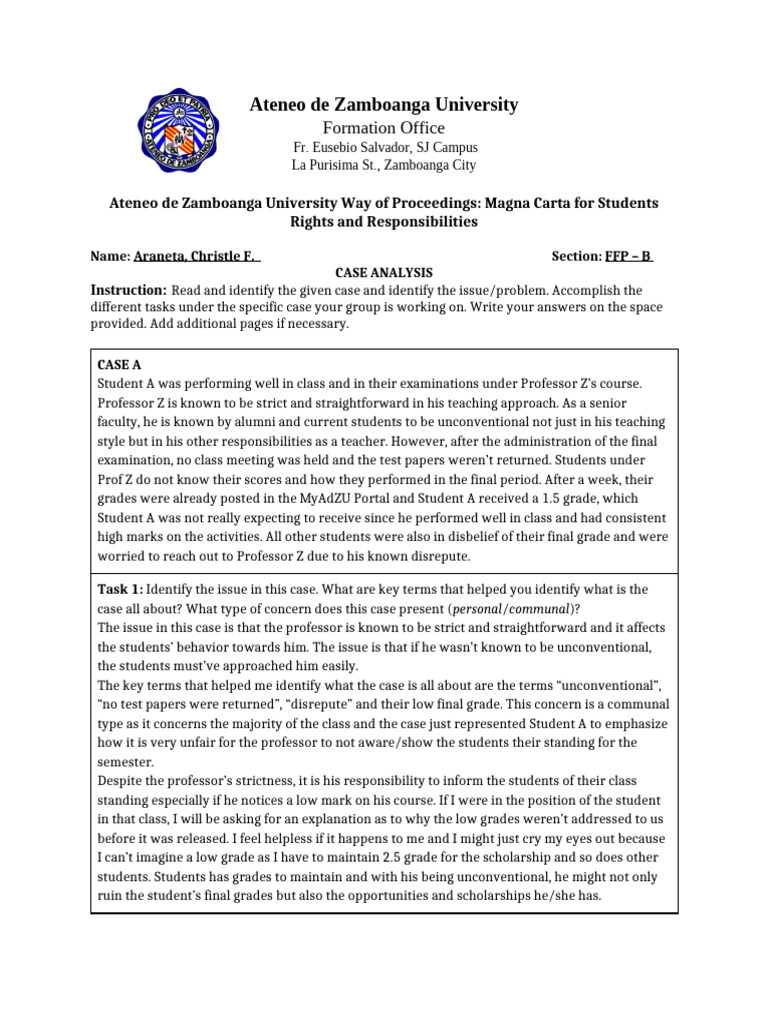Case Analysis 1 MC | PDF