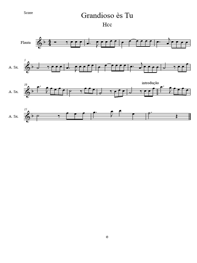 Grandioso És Tu Flauta | PDF
