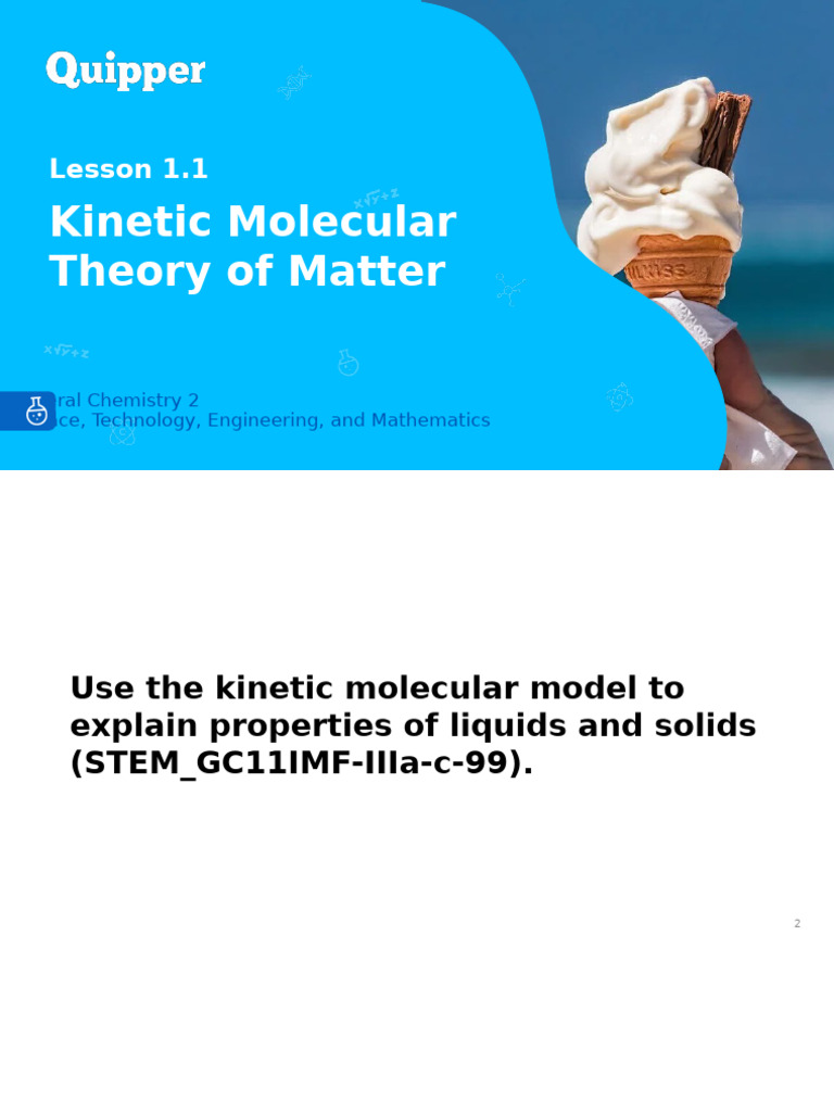 Kinetic Molecular Theory of Matter | PDF | Molecules | Gases