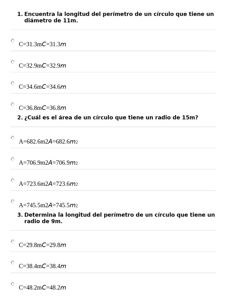 Encuentra La Longitud Del Perímetro de Un Círculo Que Tiene Un Diámetro ...