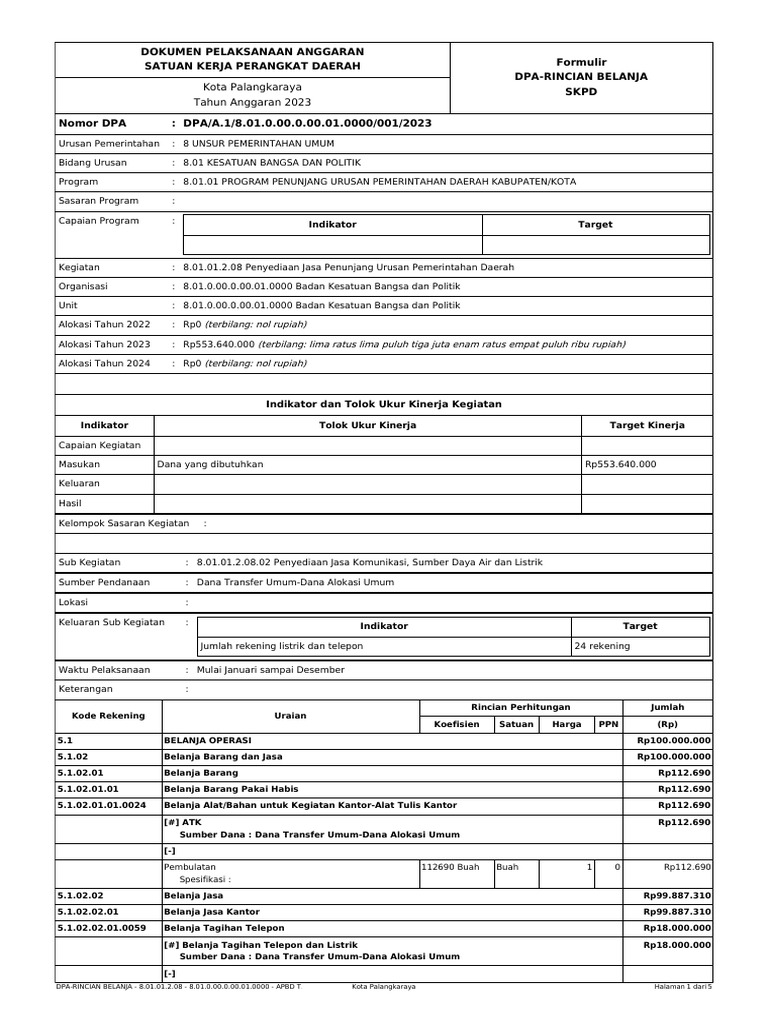 DPA Kesbangpol 2023 | PDF