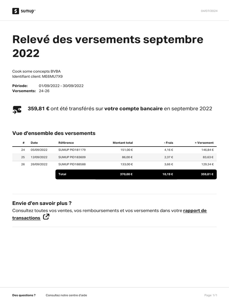 ME6MU7X9 Monthly Payout Report | PDF