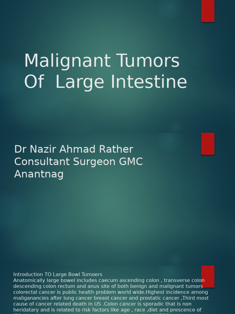 Malignant Tumors of Large Intestine | PDF