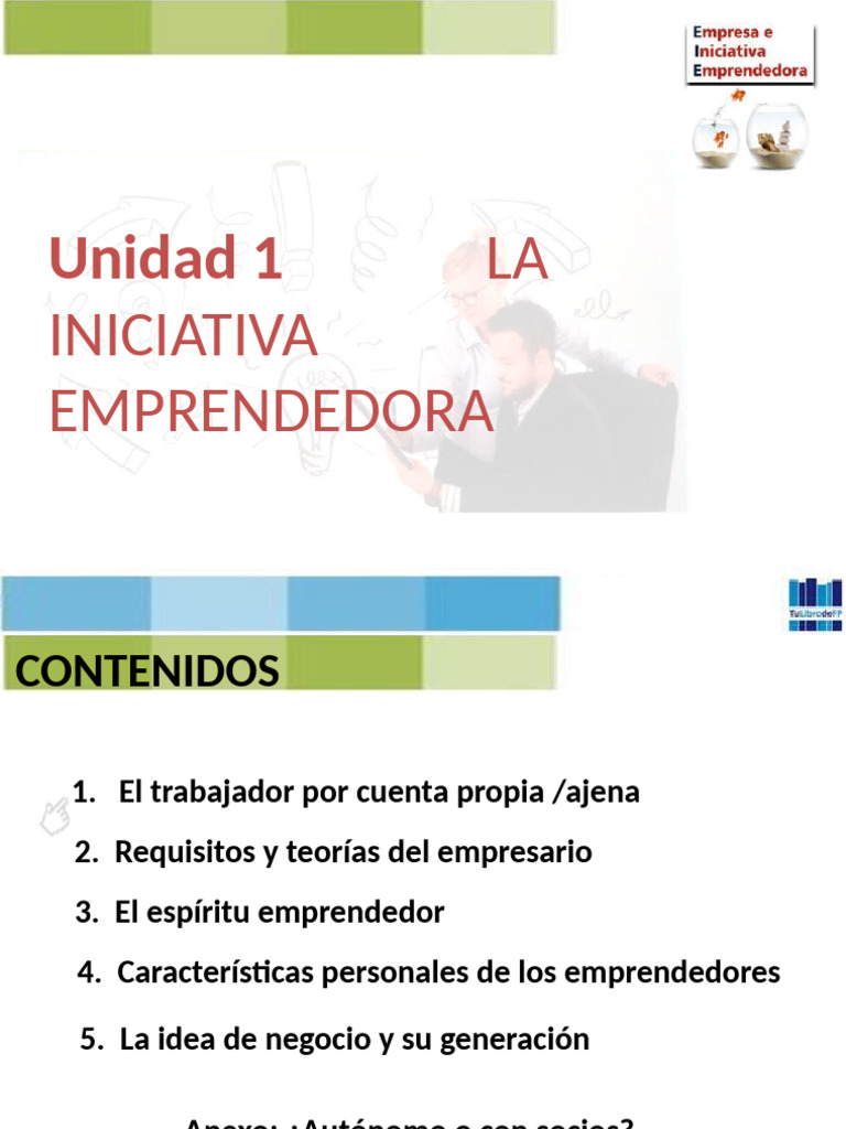 Eie 1 La Iniciativa Emprendedora-2021 | PDF