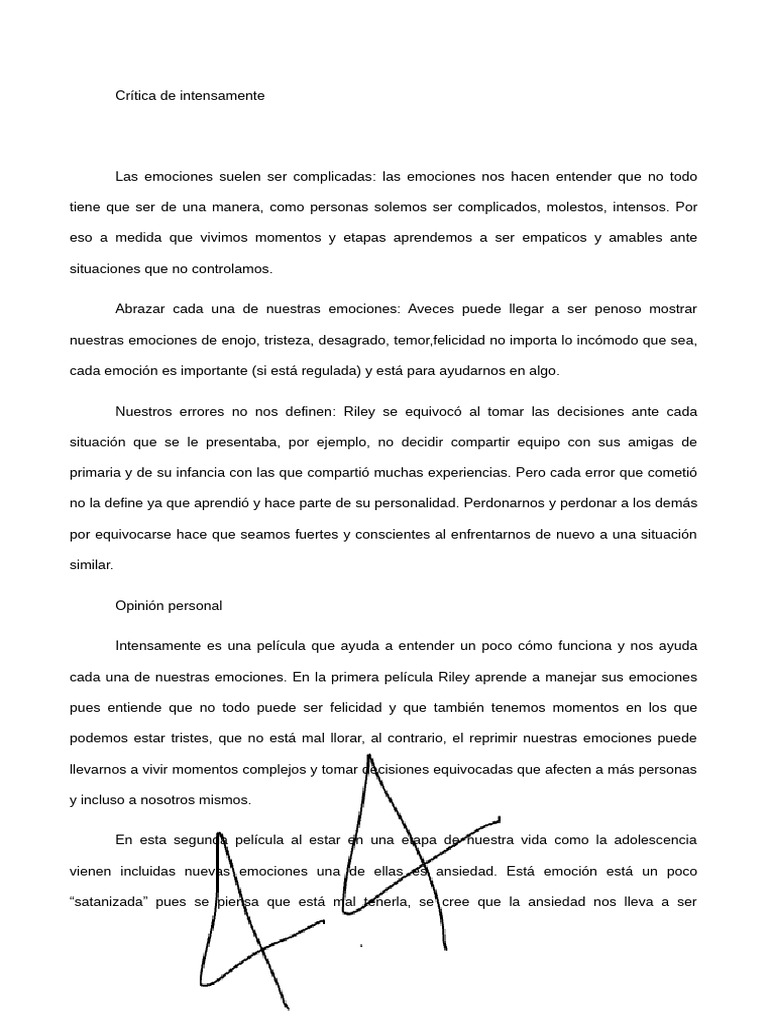 Critica de Intensamente | PDF