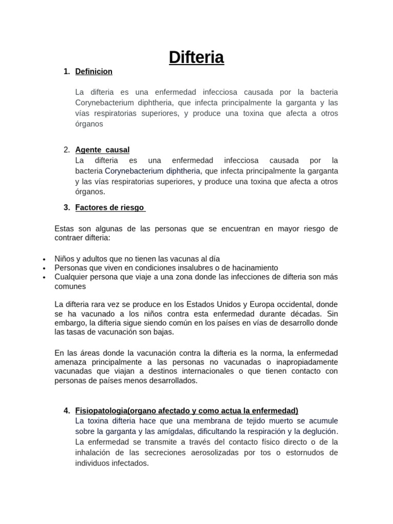 Difteria | PDF