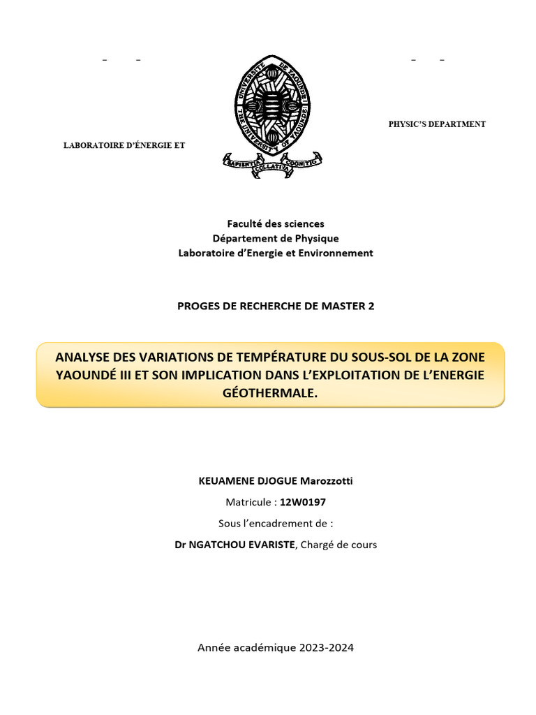 Projet de Memoire Maro | PDF