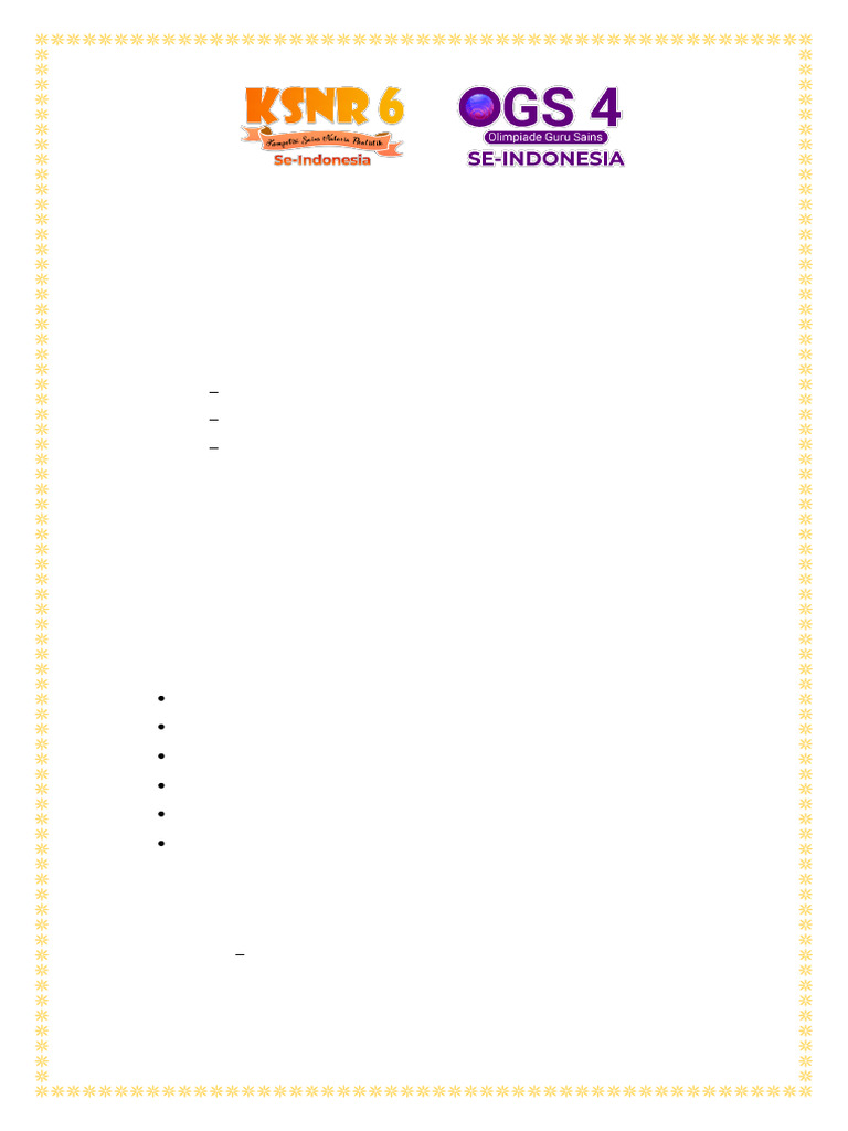 Petunjuk Teknis Semifinal KSNR 6 Dan OGS 4 | PDF