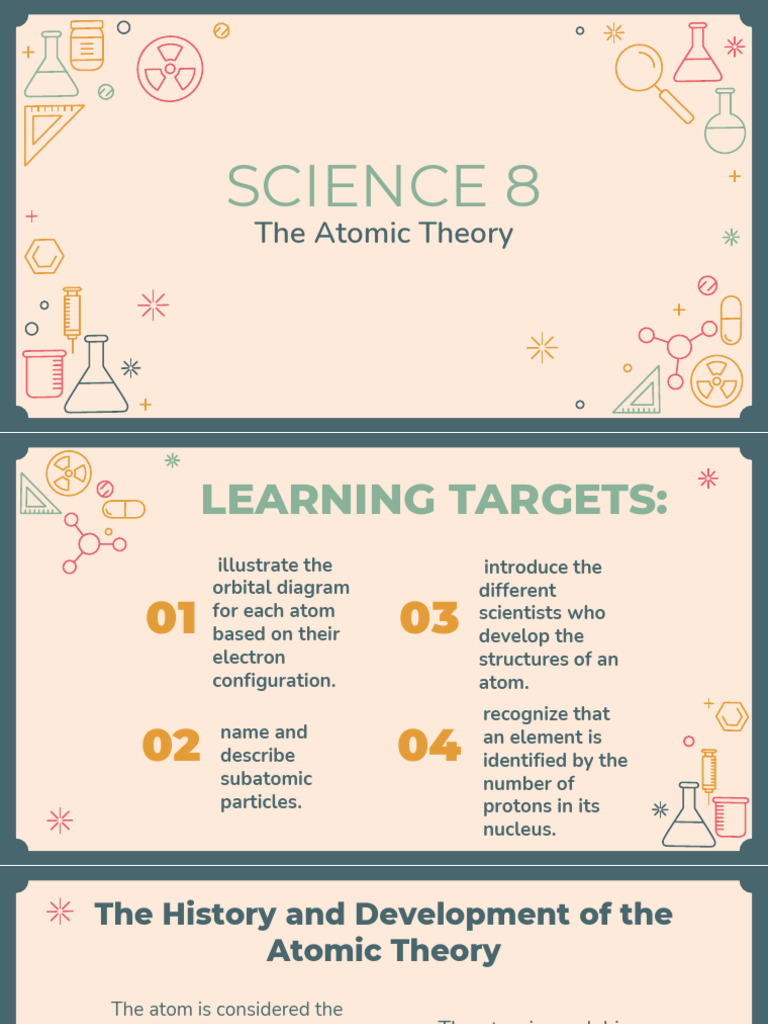 The Atomic Theory and Subatomic Particle | PDF