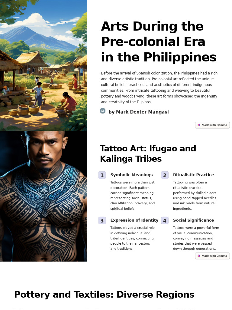Arts During The Pre Colonial Era in The Philippines | PDF
