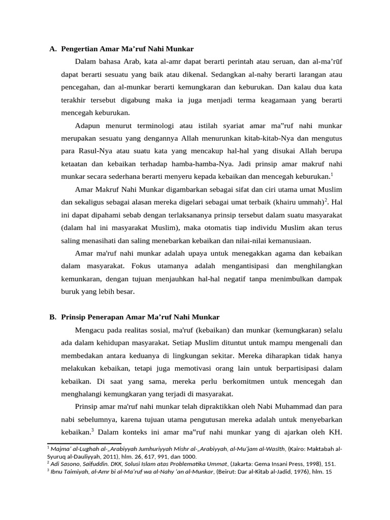 Pengertian Amar Ma | PDF