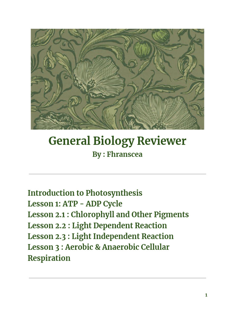 2nd Quarter General Biology Reviewer | PDF