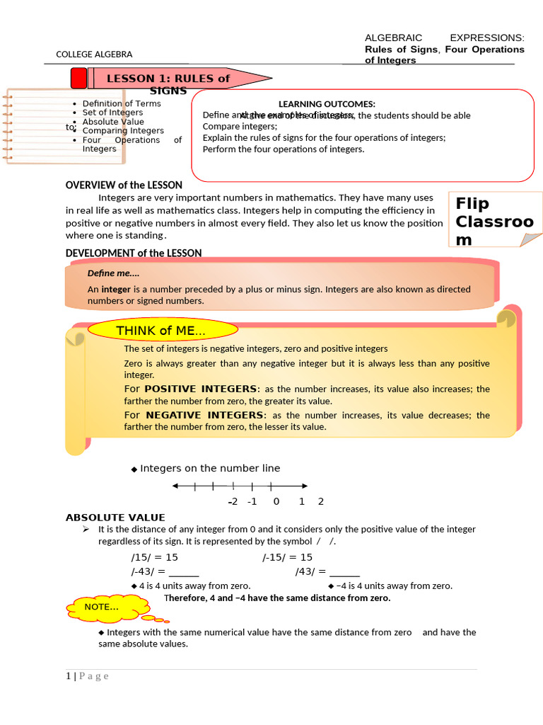 Math 1 Modules | PDF