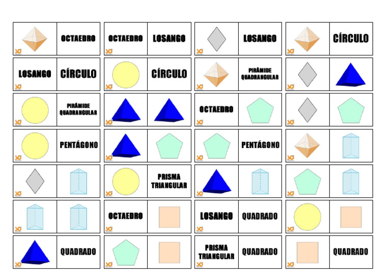 Domino de Figuras Geométricas | PDF