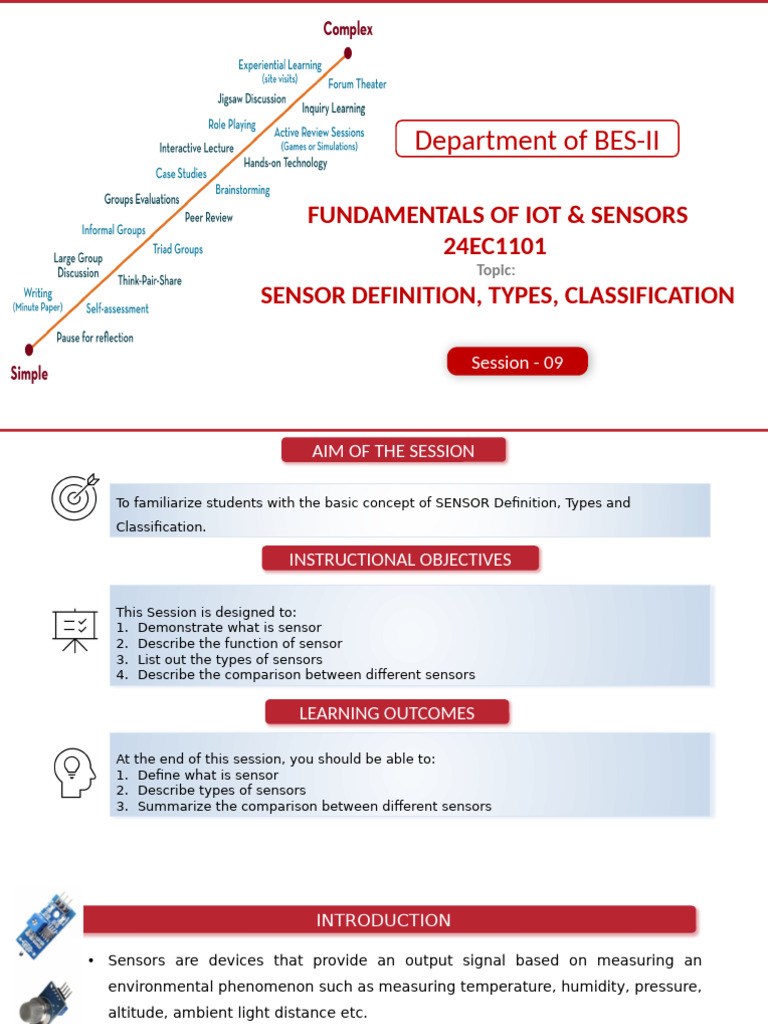 Session 09 Sensors Types | PDF | Sensor | Science & Mathematics