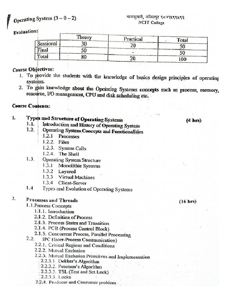 OS Question Bank | PDF