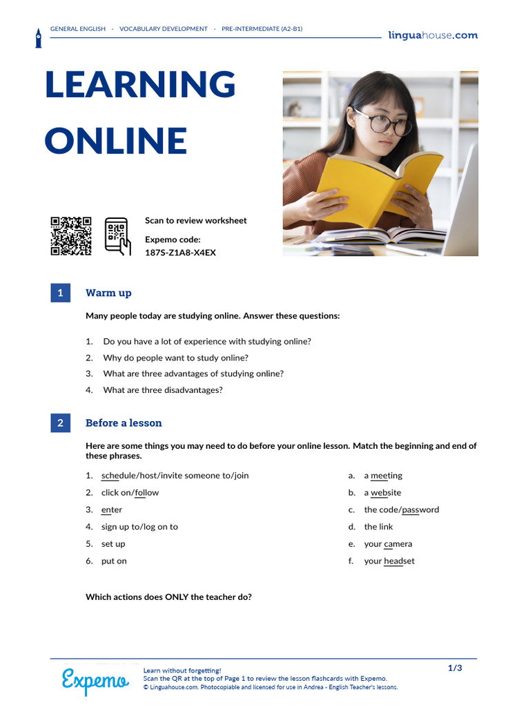 Learning Online British English Student Ver2 | PDF