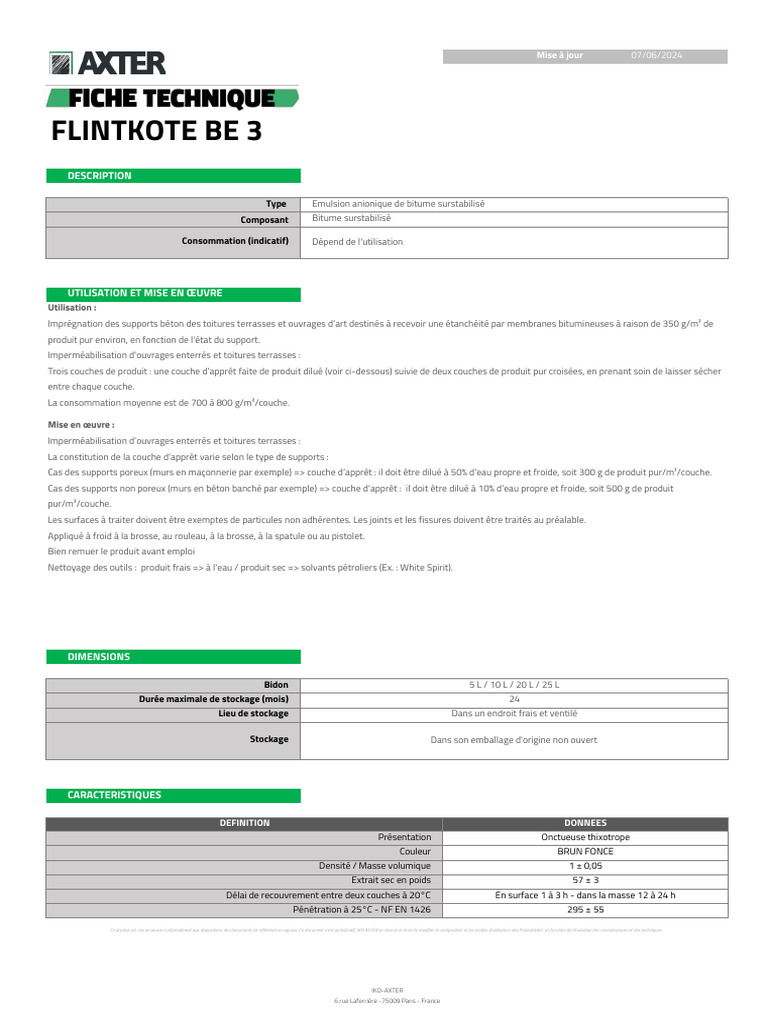 FT Flintkote Be 3 FR PDF | PDF