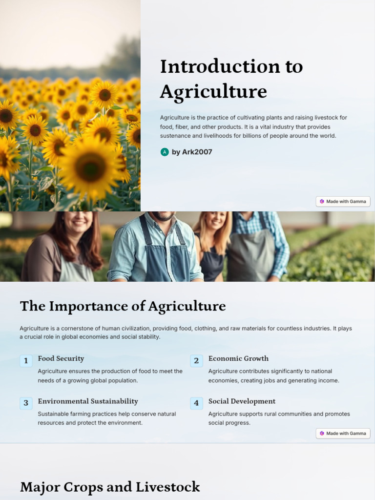 Introduction To Agriculture | PDF