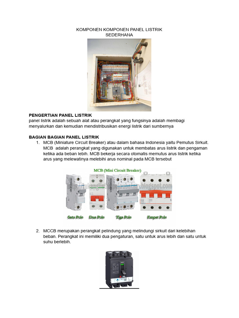Komponen Panel Listrik (Firdaus Ajril Alam-13-2 | PDF