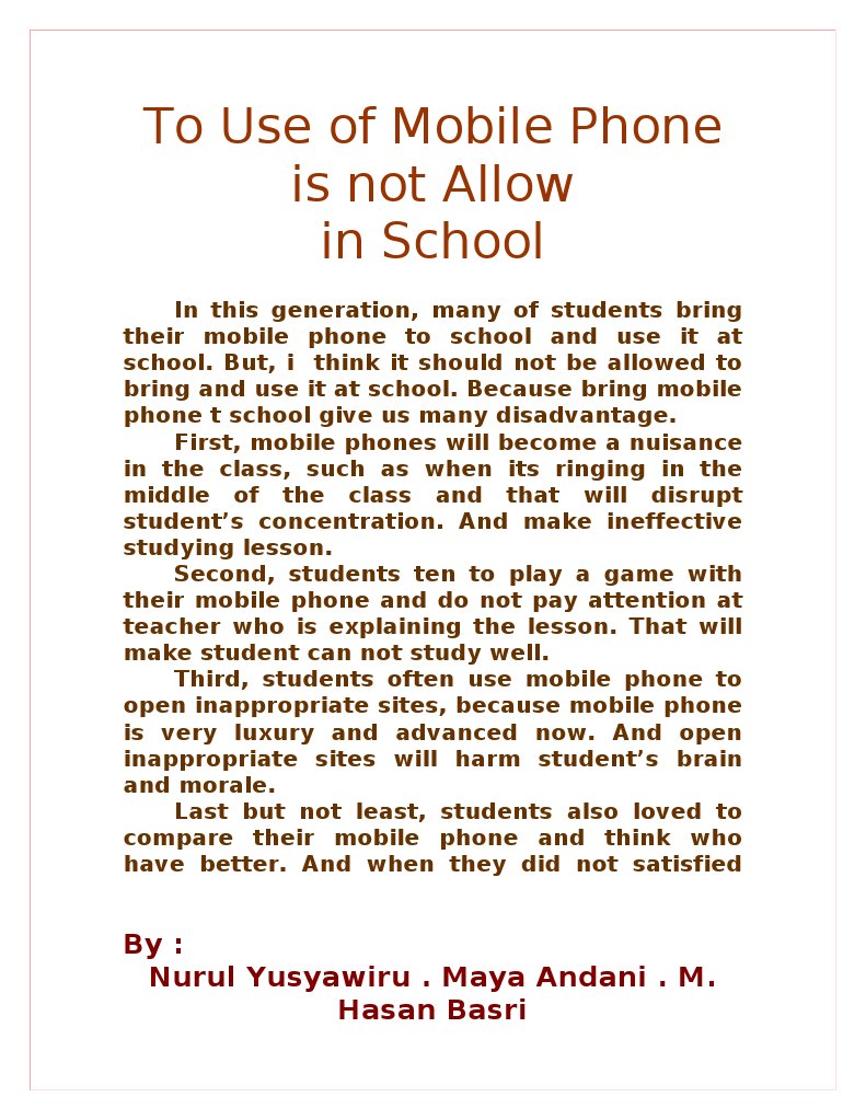 Mobile Phones Should Not Be Allowed in School | PDF