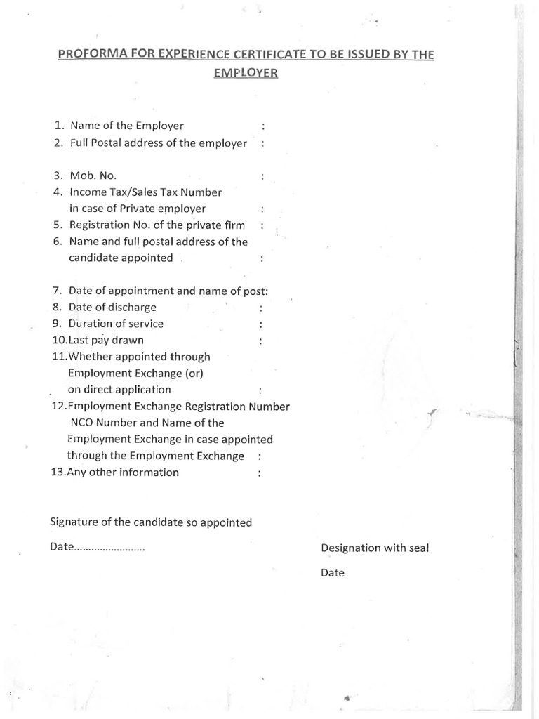 Experince Certificate | PDF