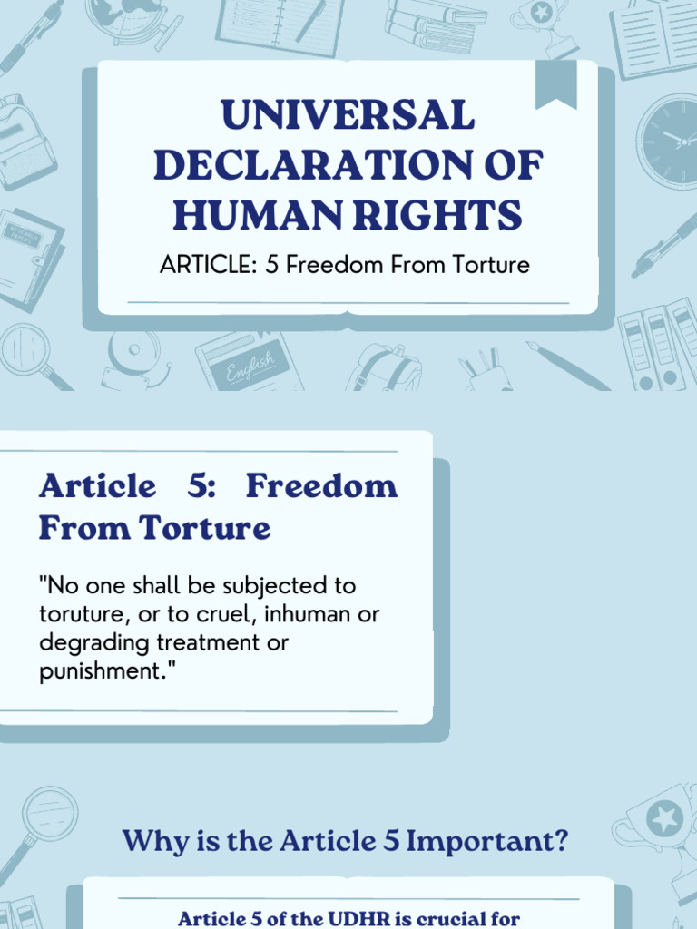 Universal Declaration For Human Rights Article 5 | PDF