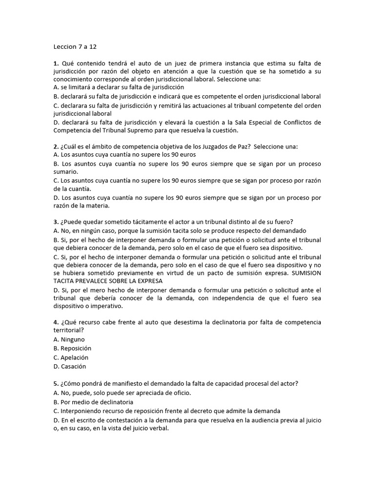 Leccion 7 A 12 Test 2 | PDF