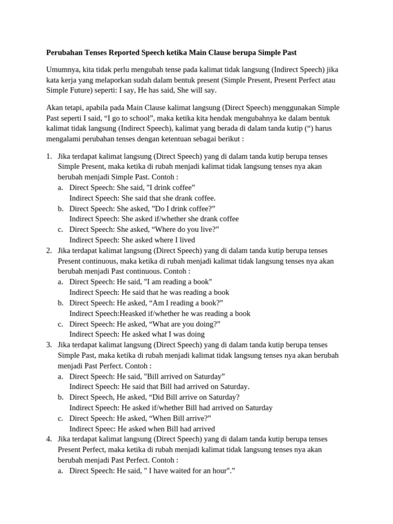 Reported Speech | PDF