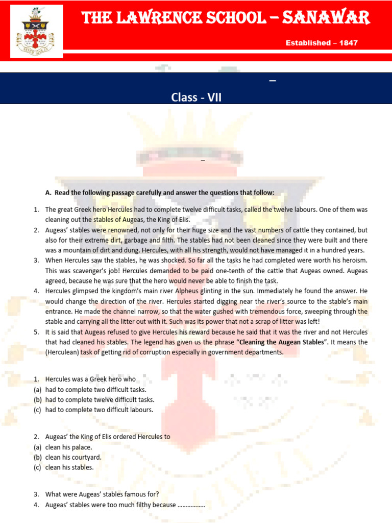 SANAWAR Sample Paper 2023 VII | PDF